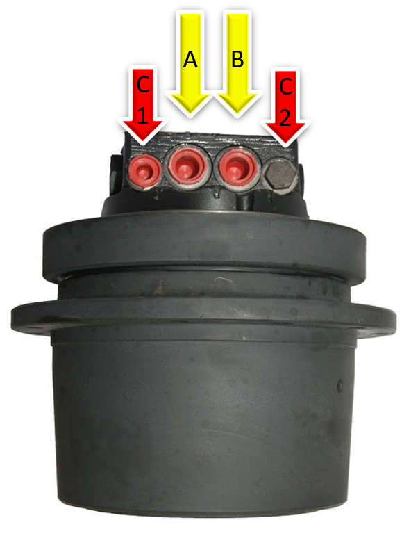 Identifying the Hydraulic Ports on a Final Drive Motor